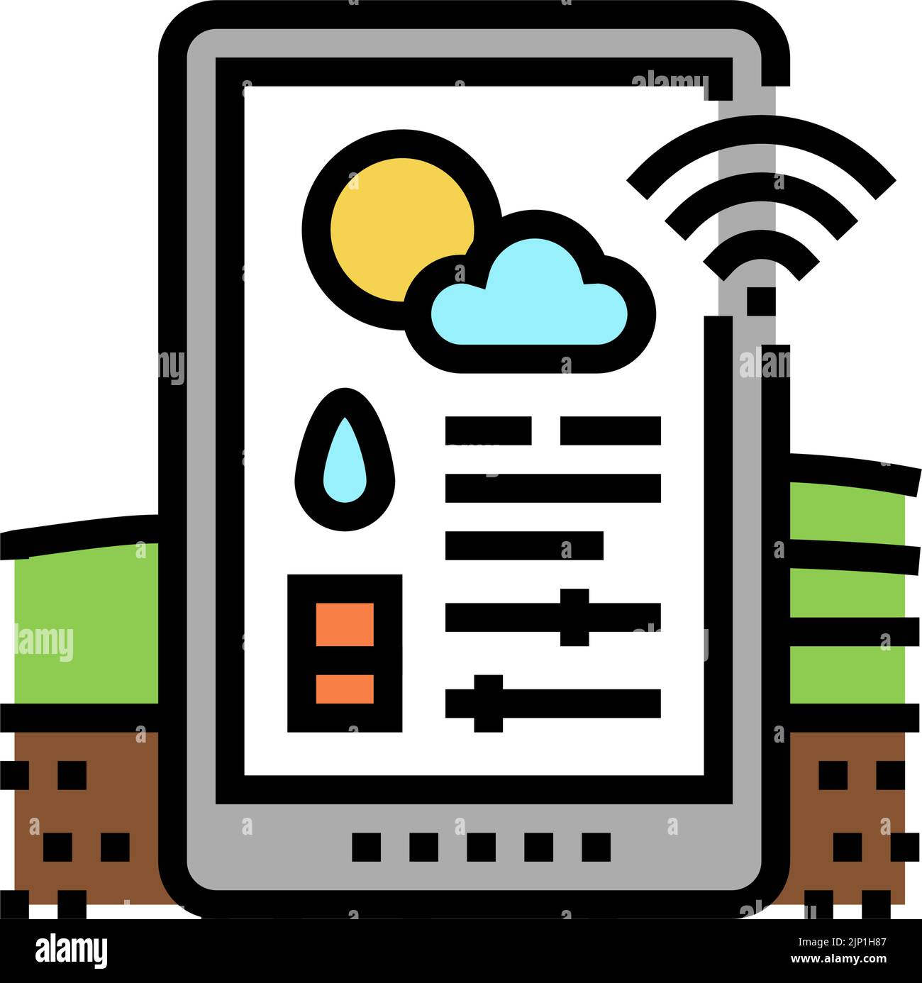 climate monitoring agriculture color icon vector illustration Stock ...