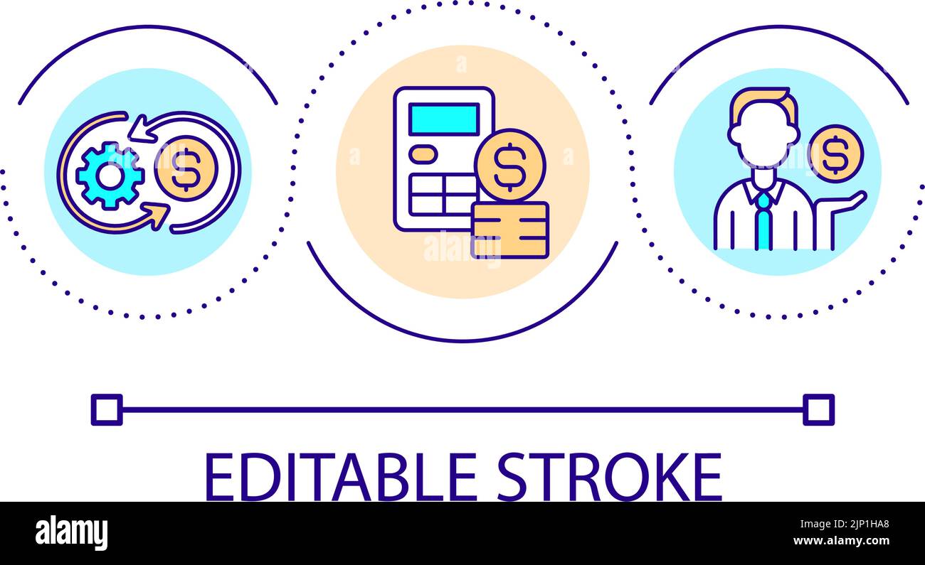 Business costs calculation loop concept icon Stock Vector Image & Art ...