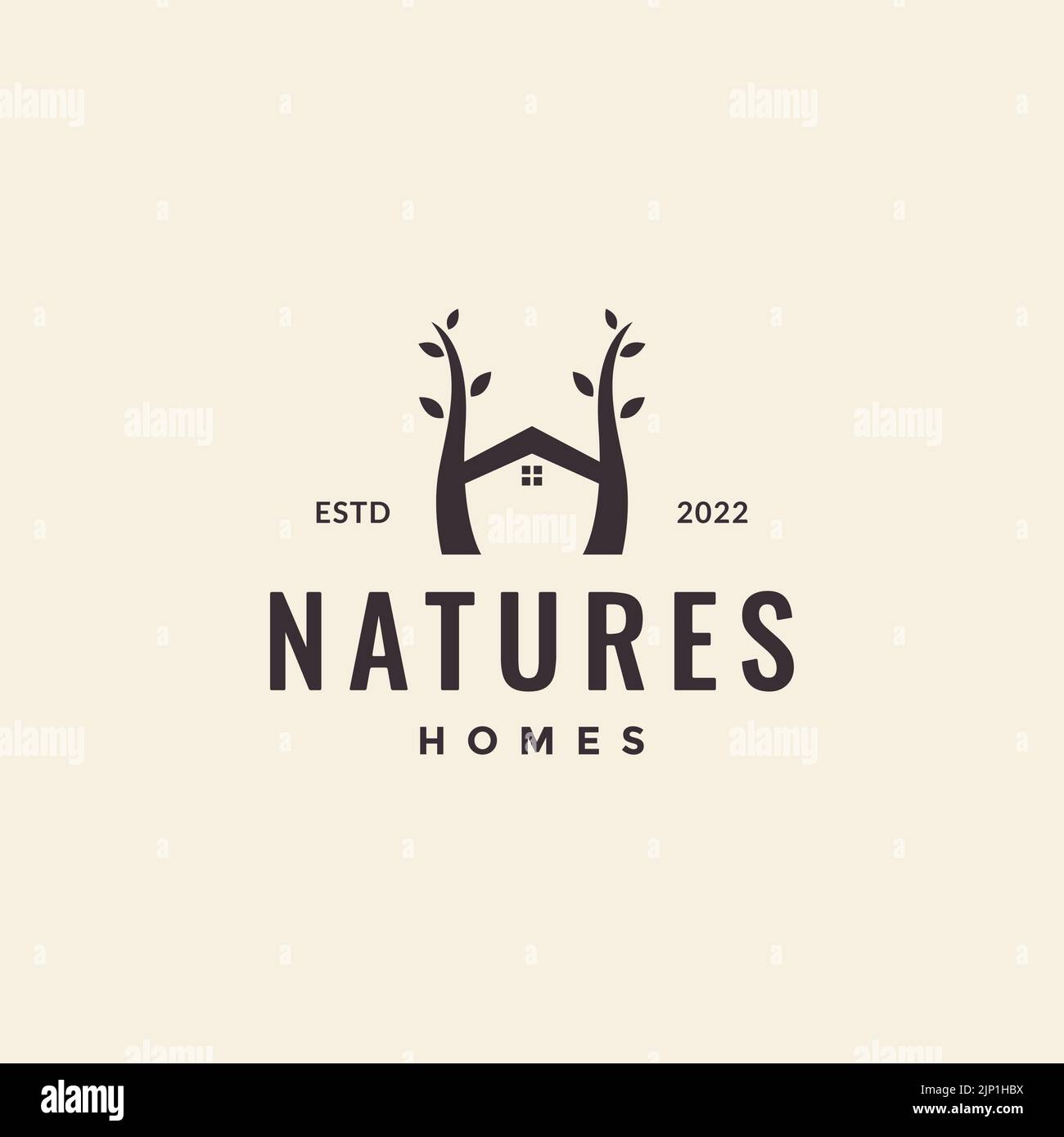 letter H with trees home logo Stock Vector Image & Art - Alamy