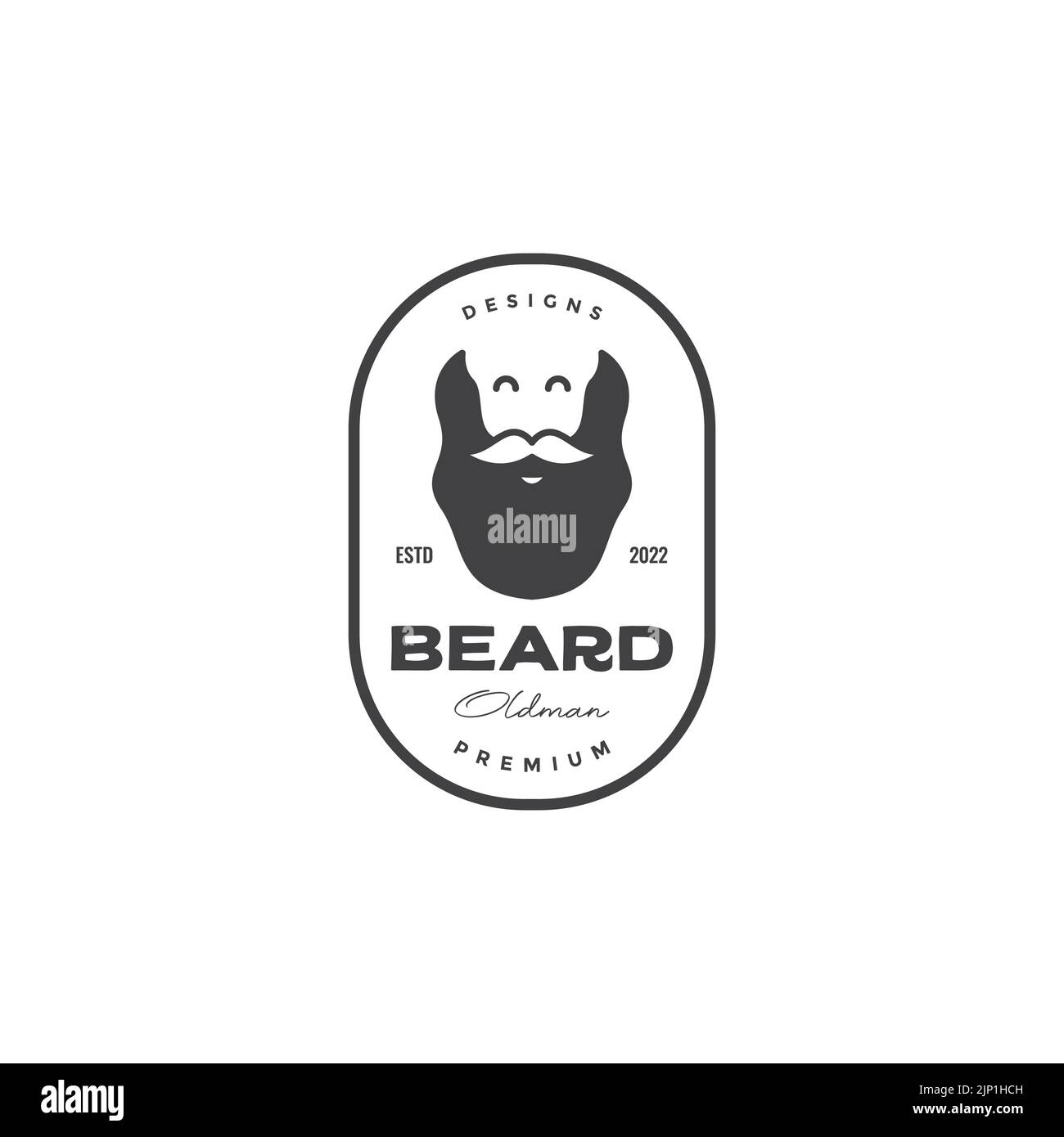 Beard guy logo Cut Out Stock Images & Pictures - Alamy