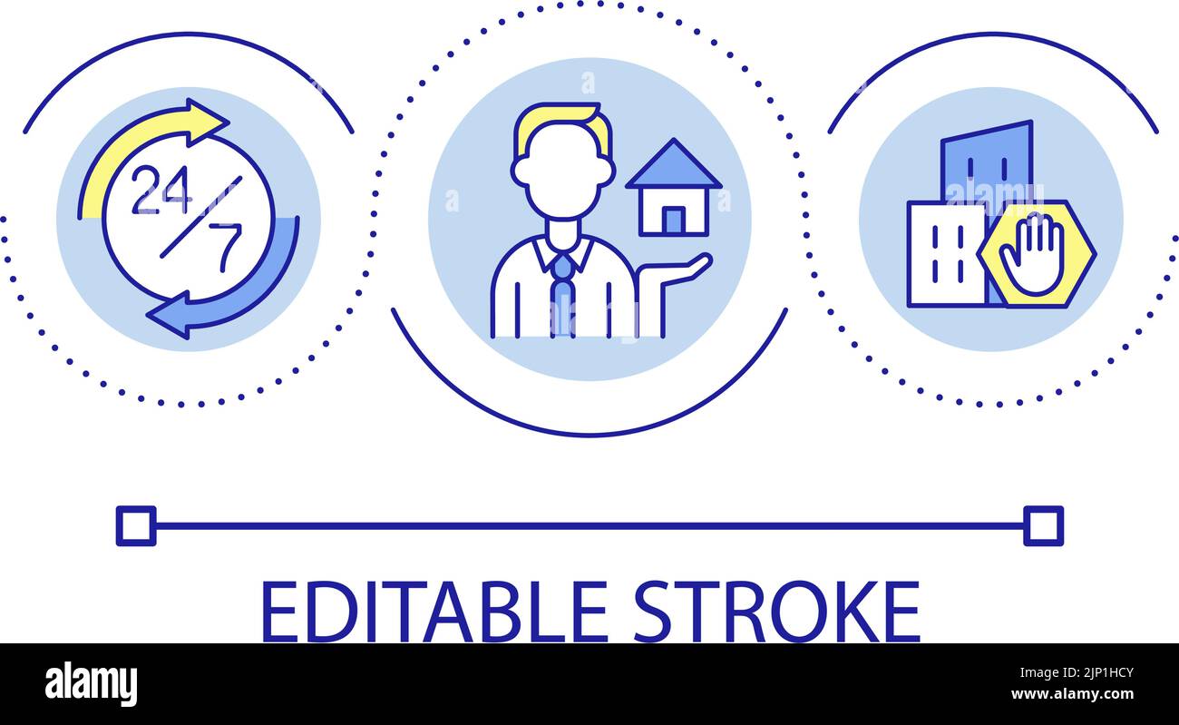 Remote first loop concept icon Stock Vector Image & Art - Alamy