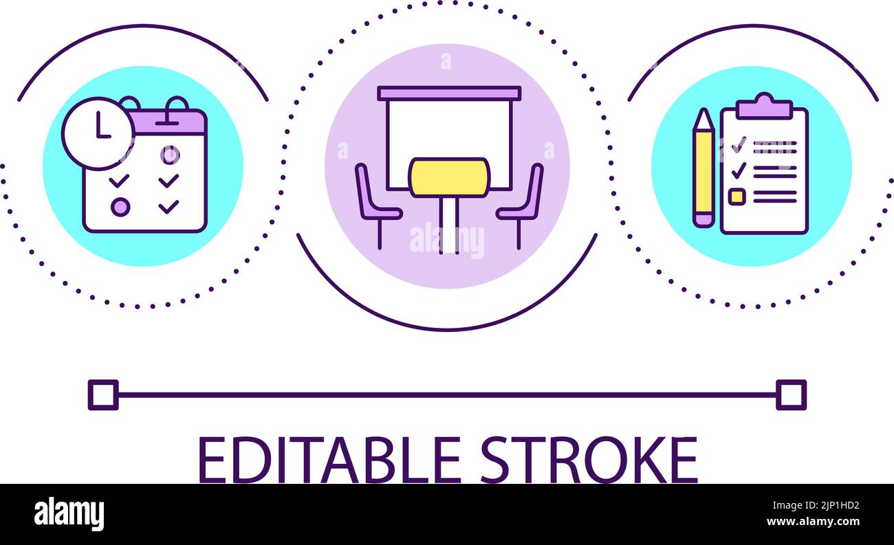 Corporate meeting scheduling loop concept icon Stock Vector Image & Art ...