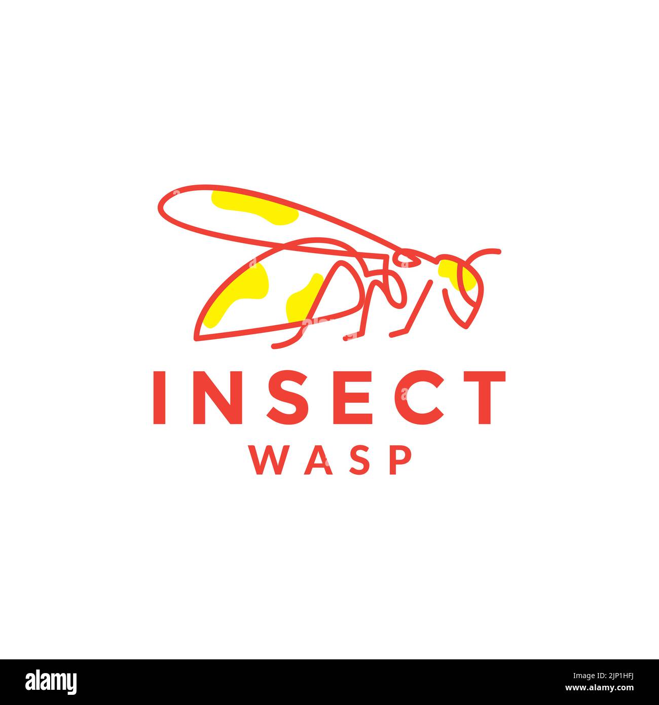 lines abstract insect wasp logo design Stock Vector Image & Art - Alamy