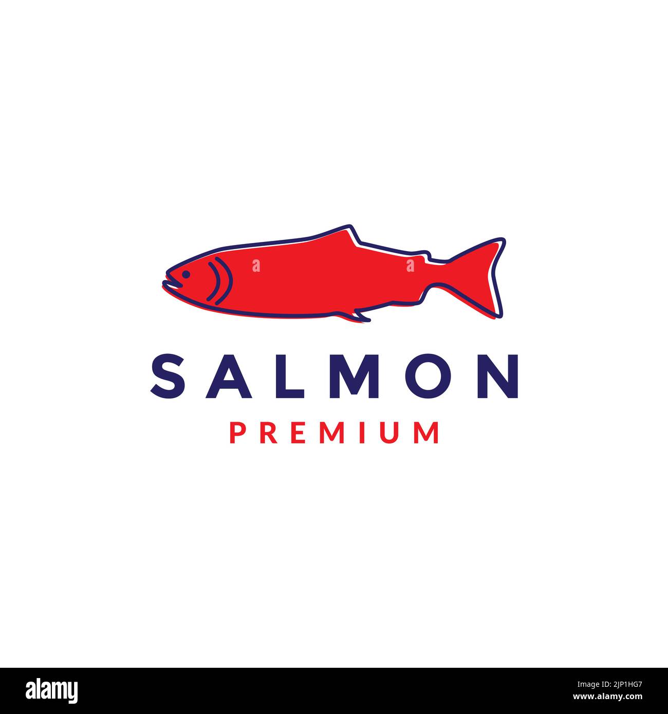 colorful fish salmon logo design Stock Vector Image & Art - Alamy