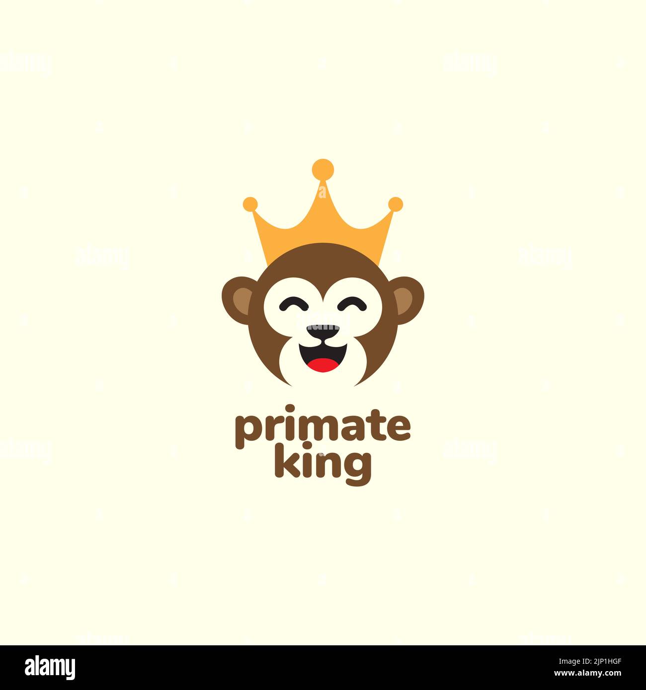 little monkey with crown logo Stock Vector Image & Art - Alamy