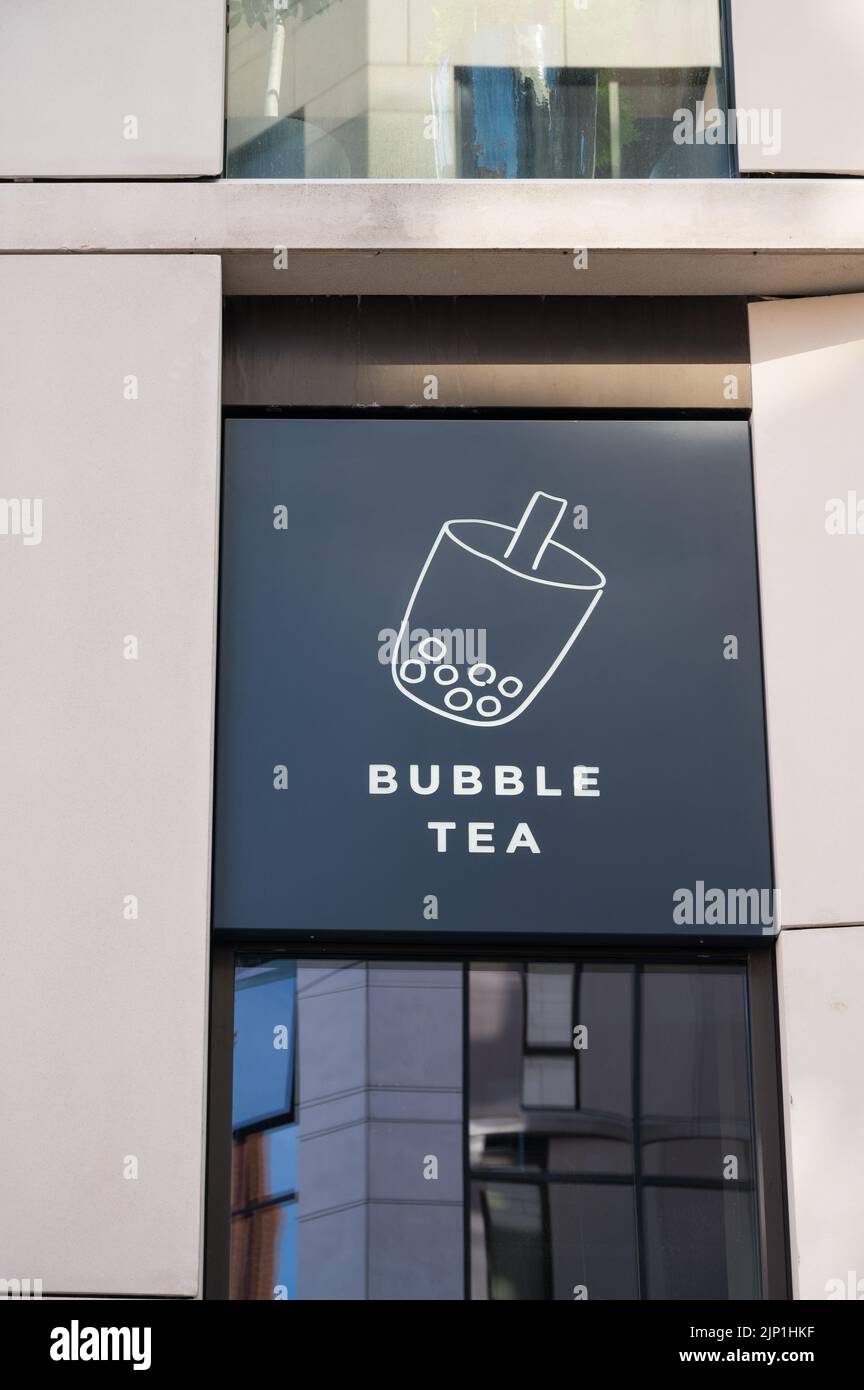 Shopfront logo of CUPP Bubble Tea shop which sells the tea drink ...