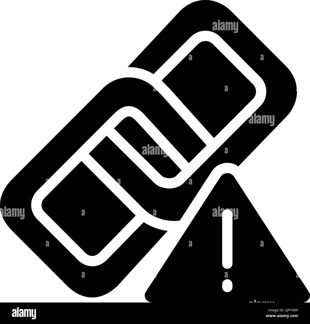 Wrong link black glyph icon Stock Vector Image & Art - Alamy