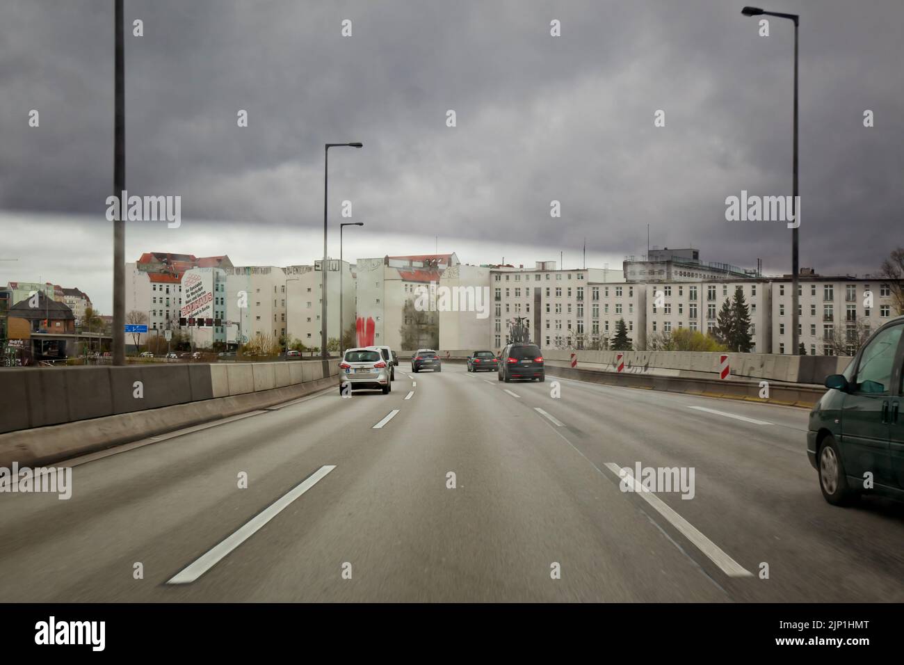 berlin, city highway, city highways, multiple lane highway Stock Photo ...