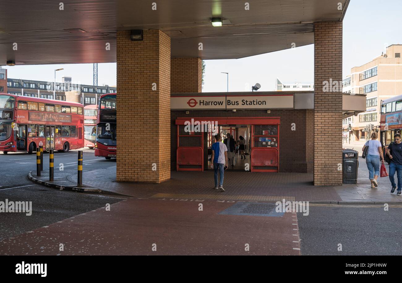 Harrow Bus Station in Harrow town centre. England, UK Stock Photo - Alamy