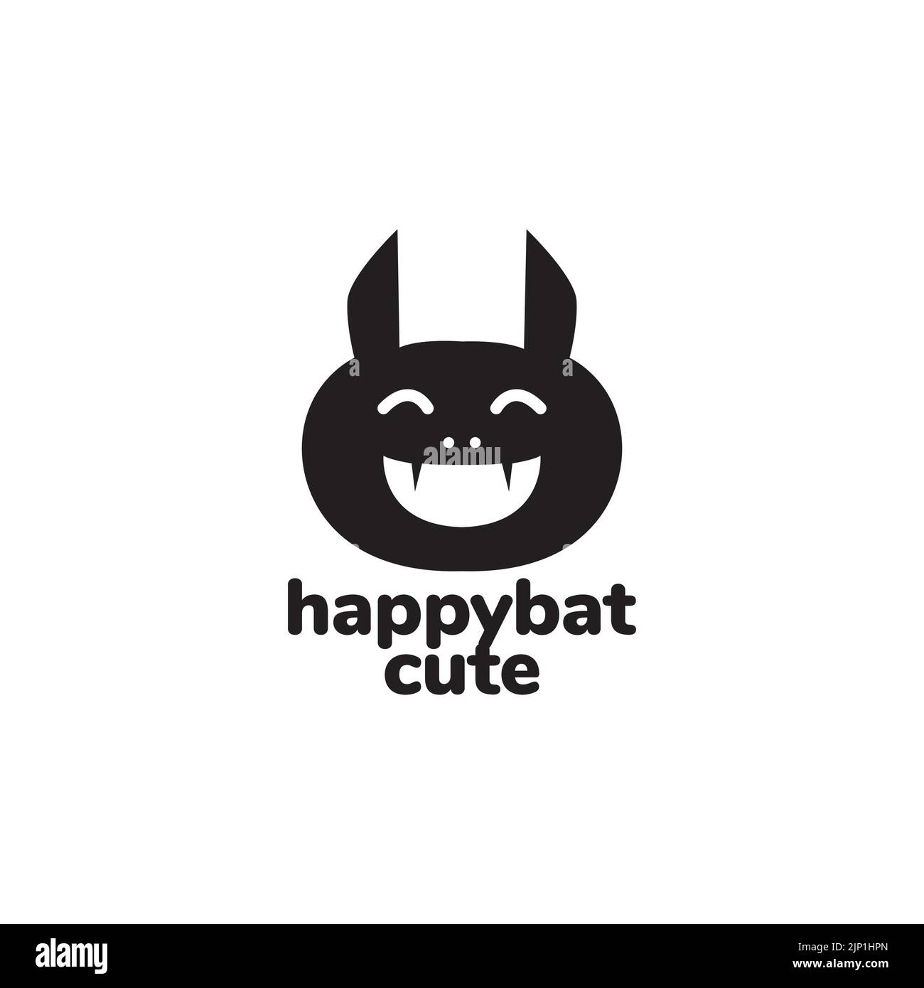 cute cartoon face bats laugh logo Stock Vector Image & Art - Alamy
