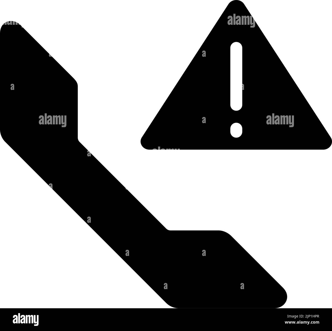 Call warning black glyph icon Stock Vector Image & Art - Alamy