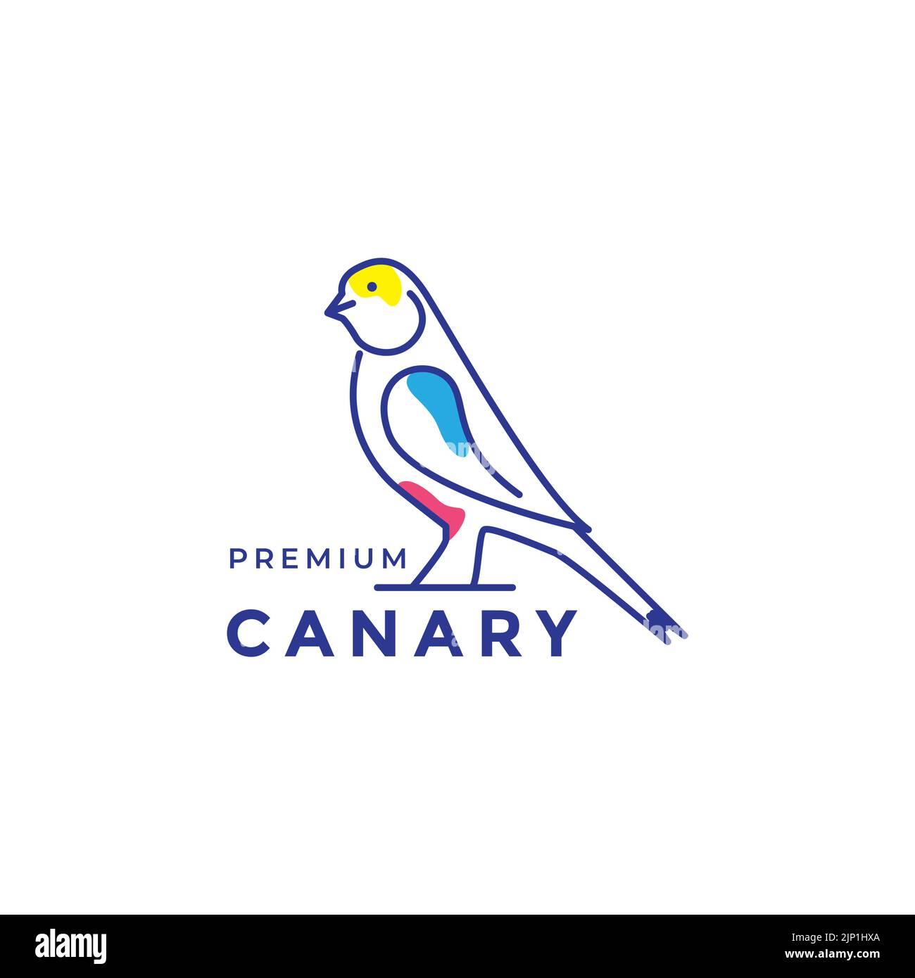 modern lines abstract bird canary logo Stock Vector Image & Art - Alamy