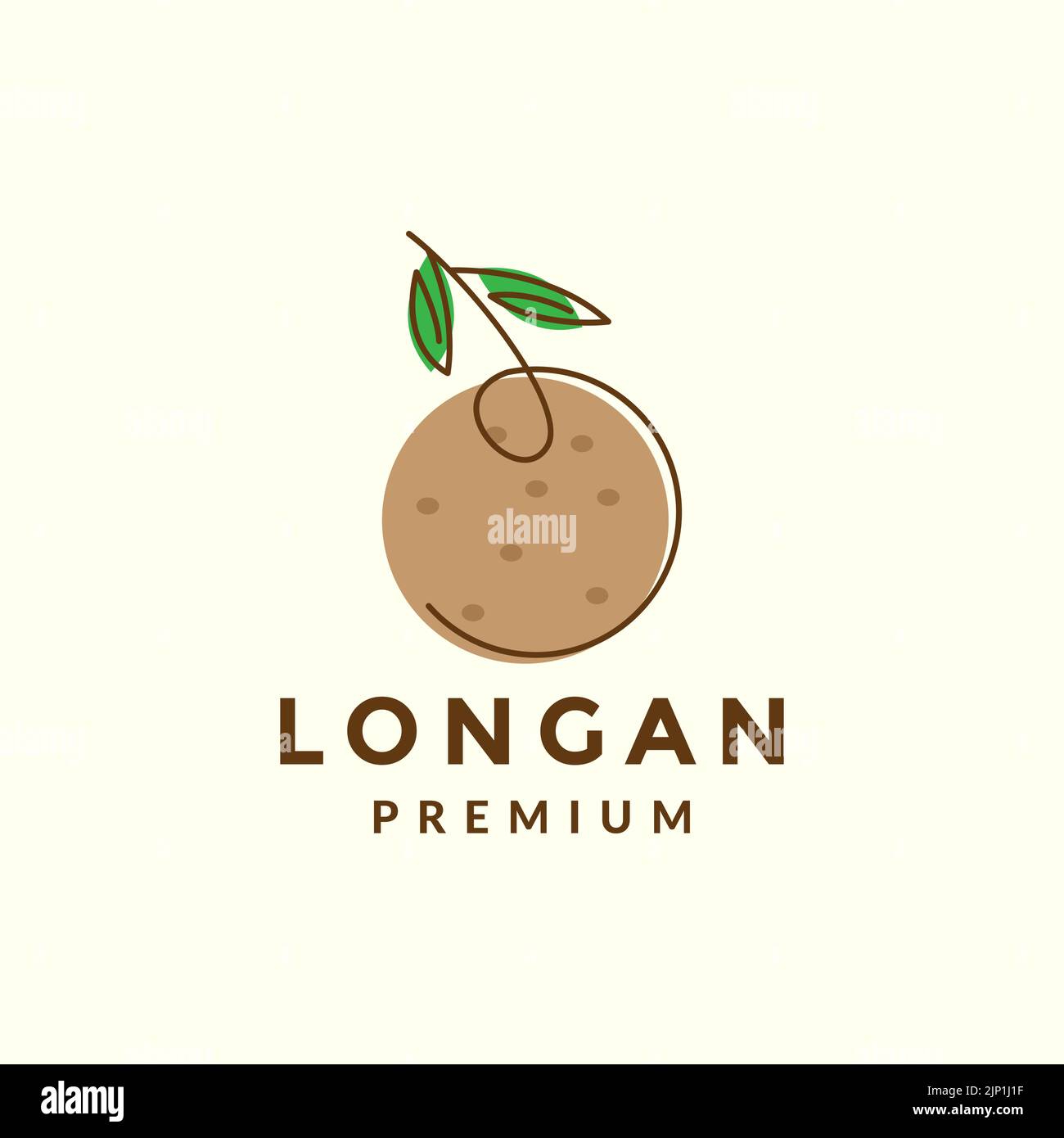 line art fruit longan logo design Stock Vector Image & Art - Alamy