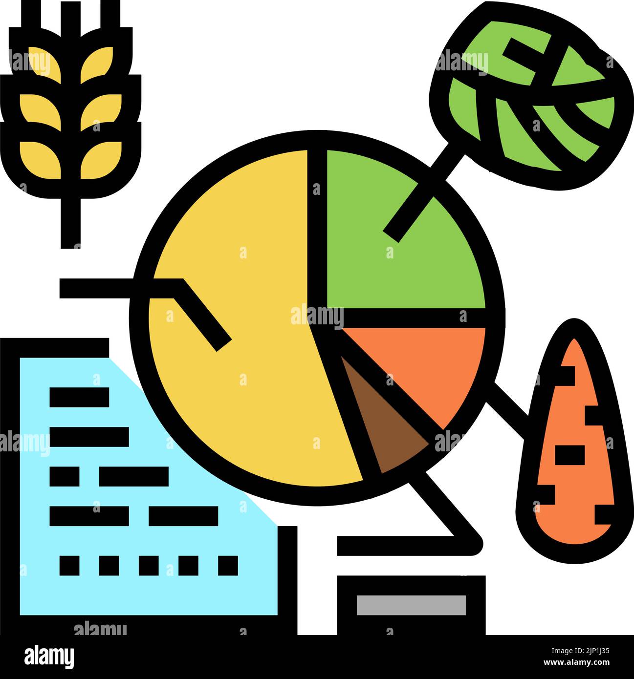 crop analytics smart farm color icon vector illustration Stock Vector ...