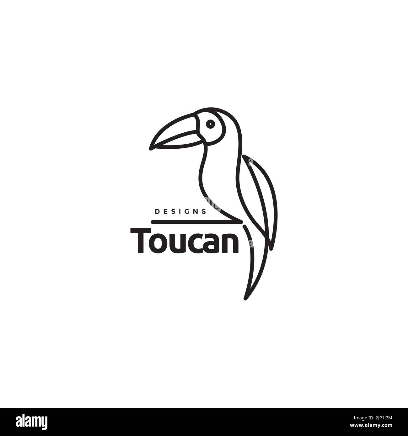 line art toucan bird logo design Stock Vector Image & Art - Alamy