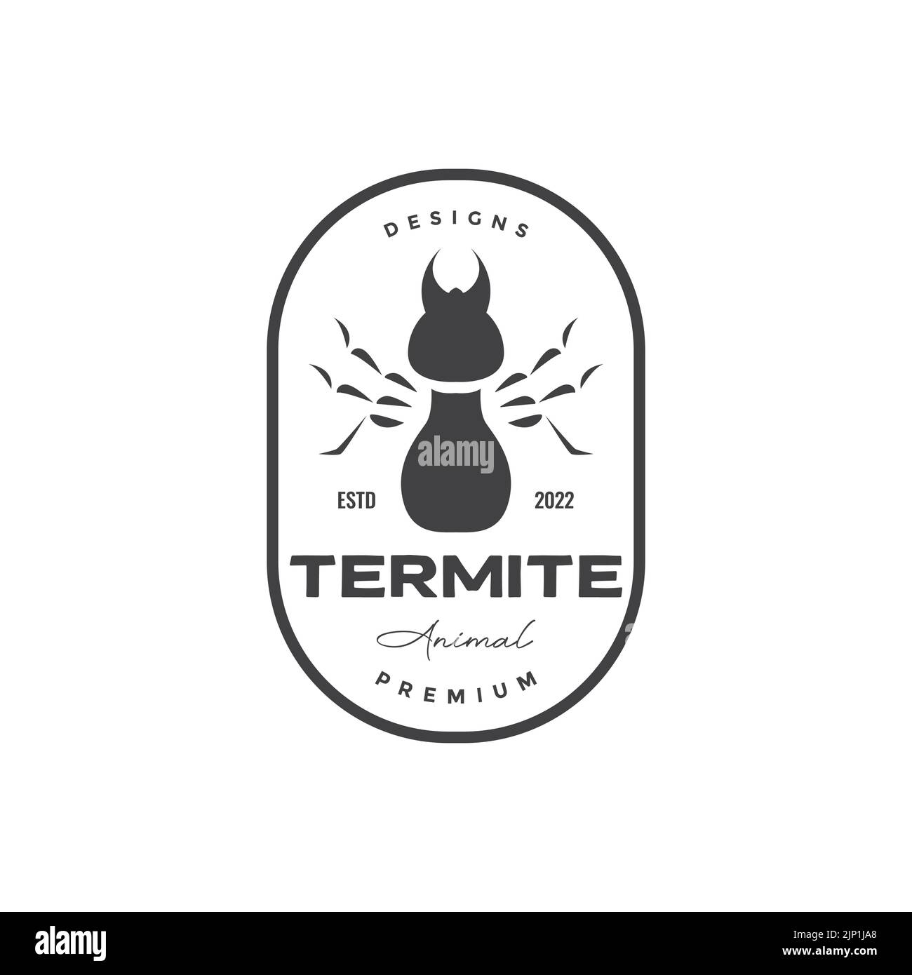 vintage badge termite insect logo design Stock Vector Image & Art - Alamy