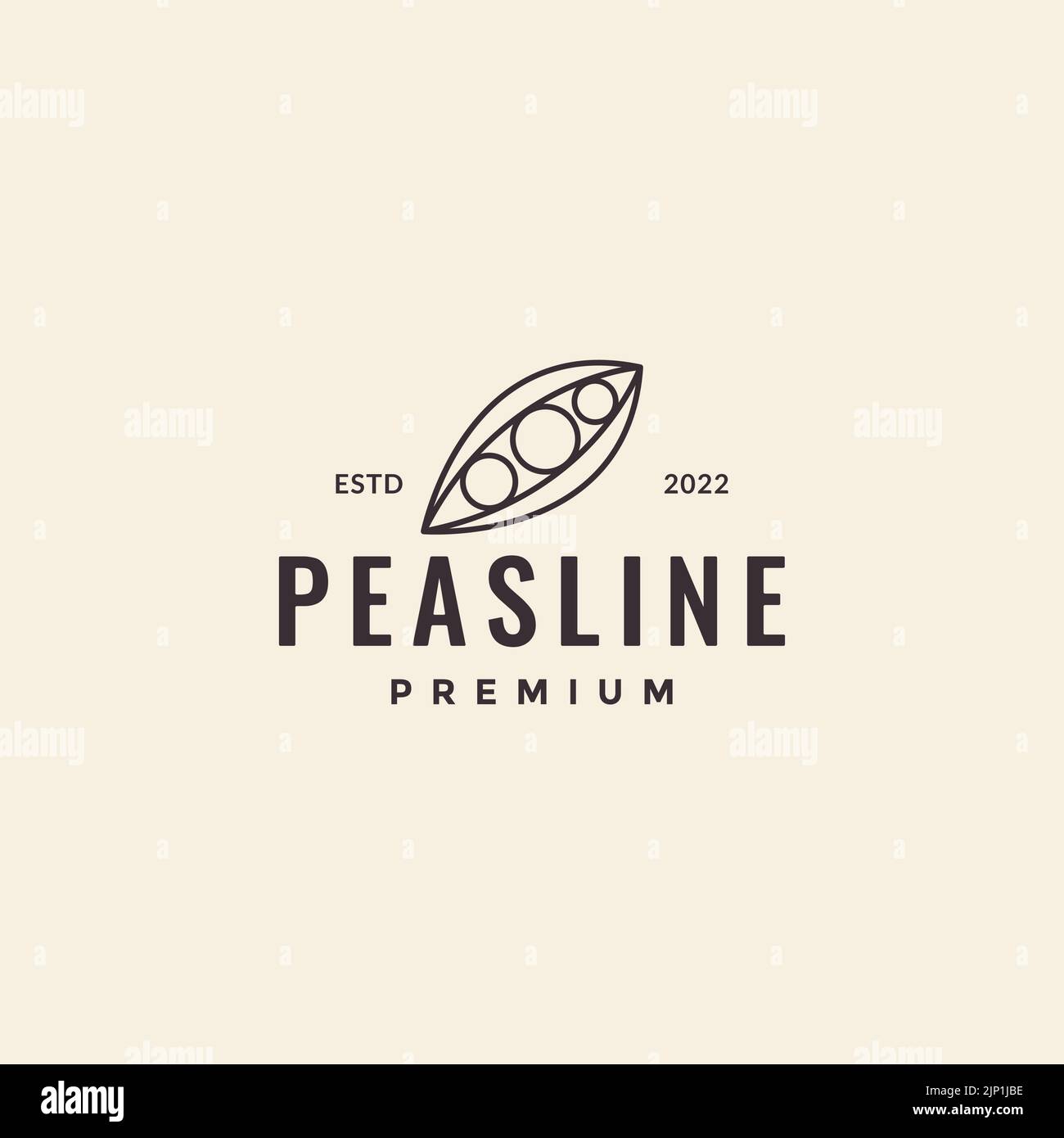 Pea logo design Stock Vector Images - Alamy