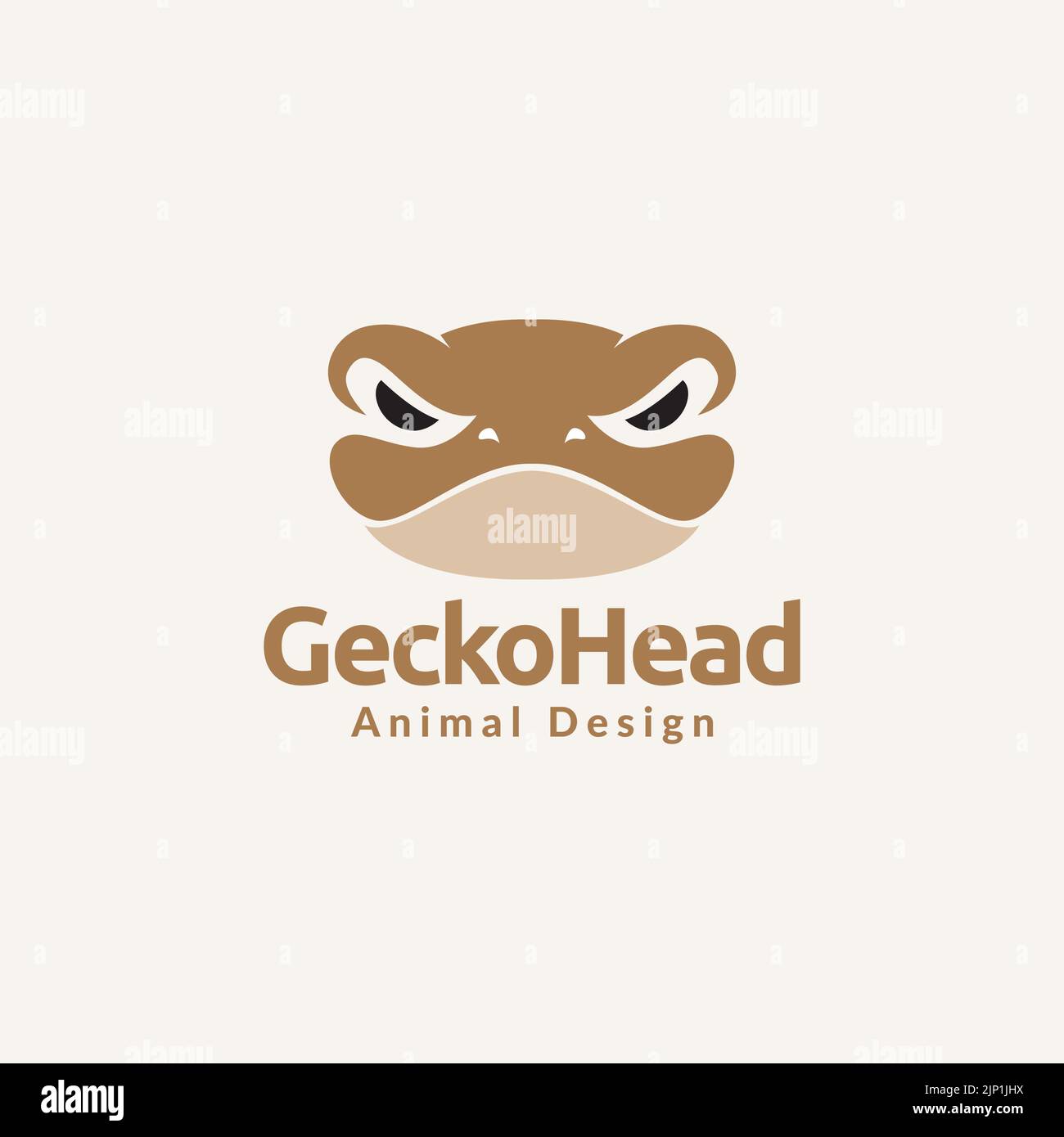 cute head gecko logo design Stock Vector Image & Art - Alamy