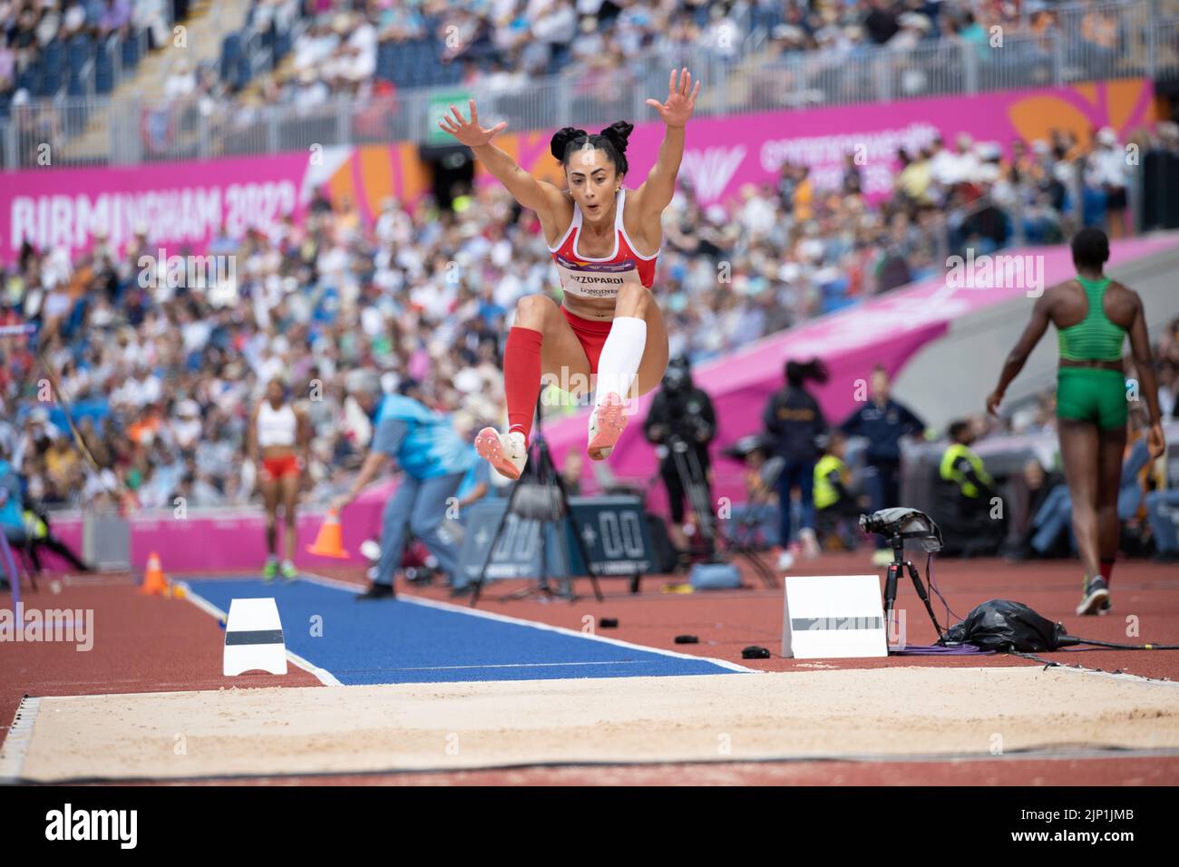 05-8-22 - Claire Azzopardi, Malta, in the long jump qualifying round at the Birmingham 2022 ...