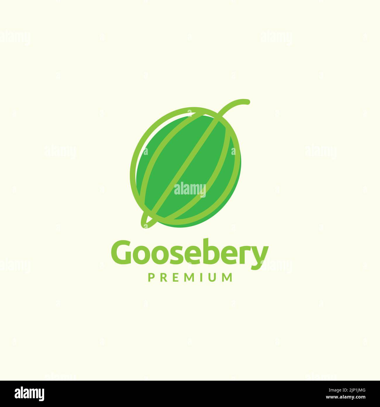 fresh fruit gooseberry logo design Stock Vector Image & Art - Alamy
