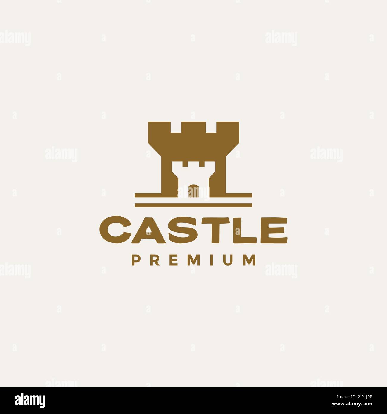 minimal castle gate logo design Stock Vector Image & Art - Alamy