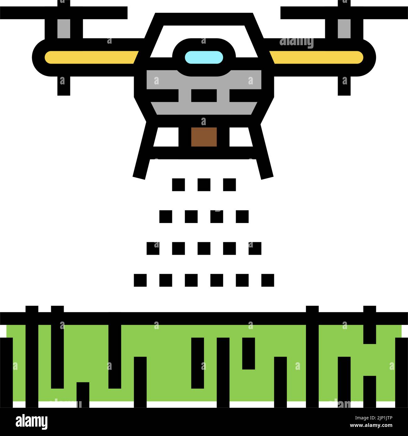drone agriculture farm color icon vector illustration Stock Vector ...