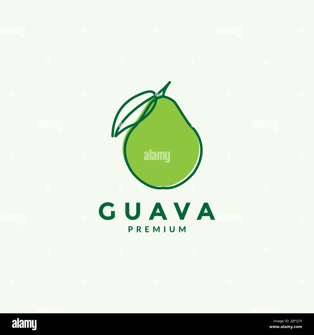 line abstract fruit guava logo design Stock Vector Image & Art - Alamy
