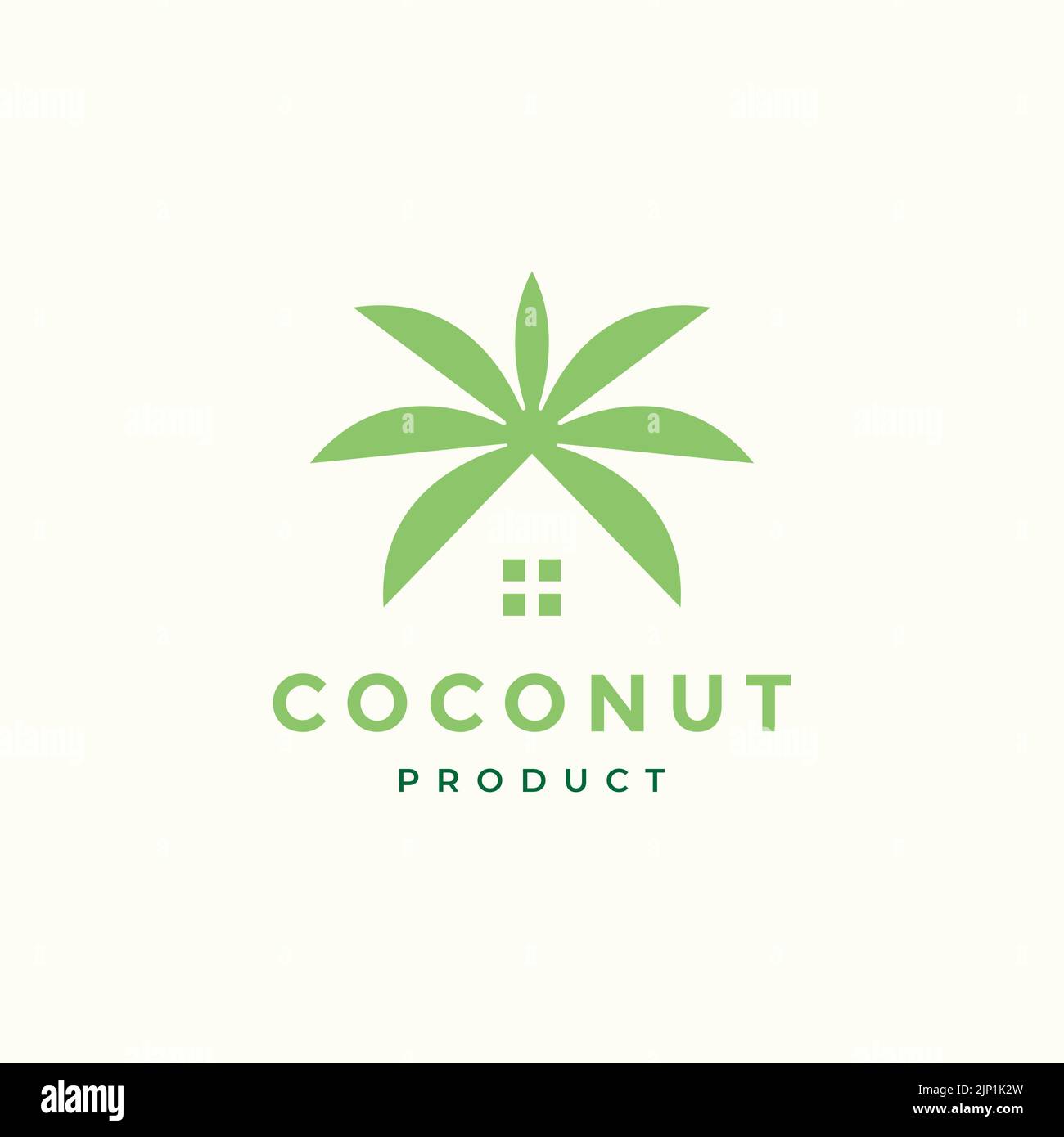 home with coconut tree logo design Stock Vector Image & Art - Alamy