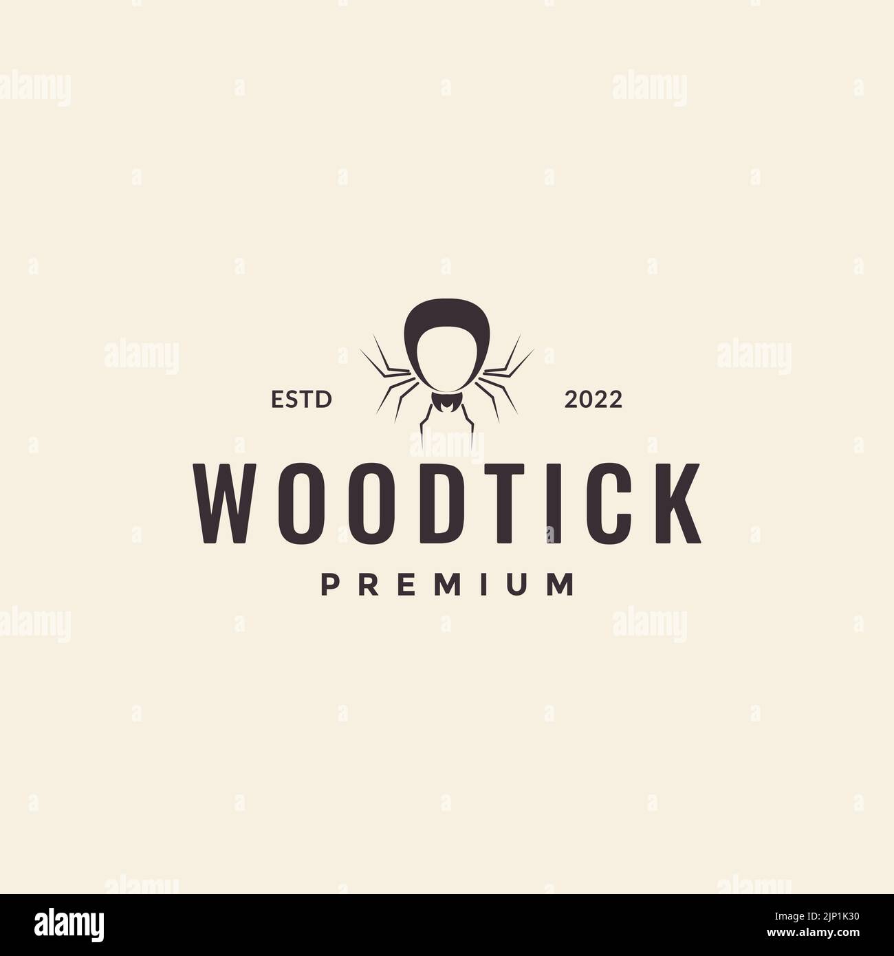 wood tick spider logo vintage Stock Vector Image & Art - Alamy