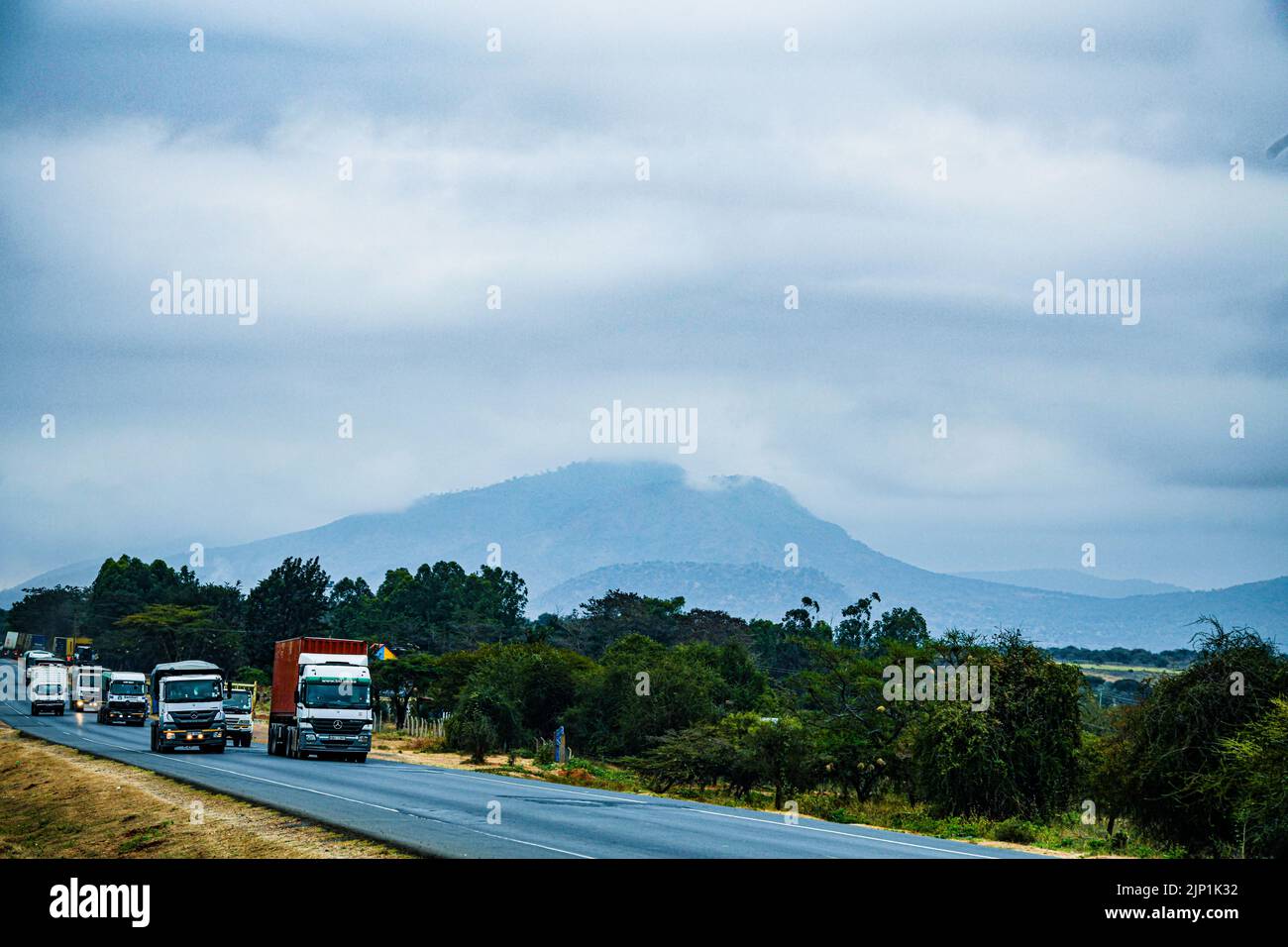 Kenya Highway Road Tarmac Mombasa Emali Oloitoktok Kajiado County Kenya ...