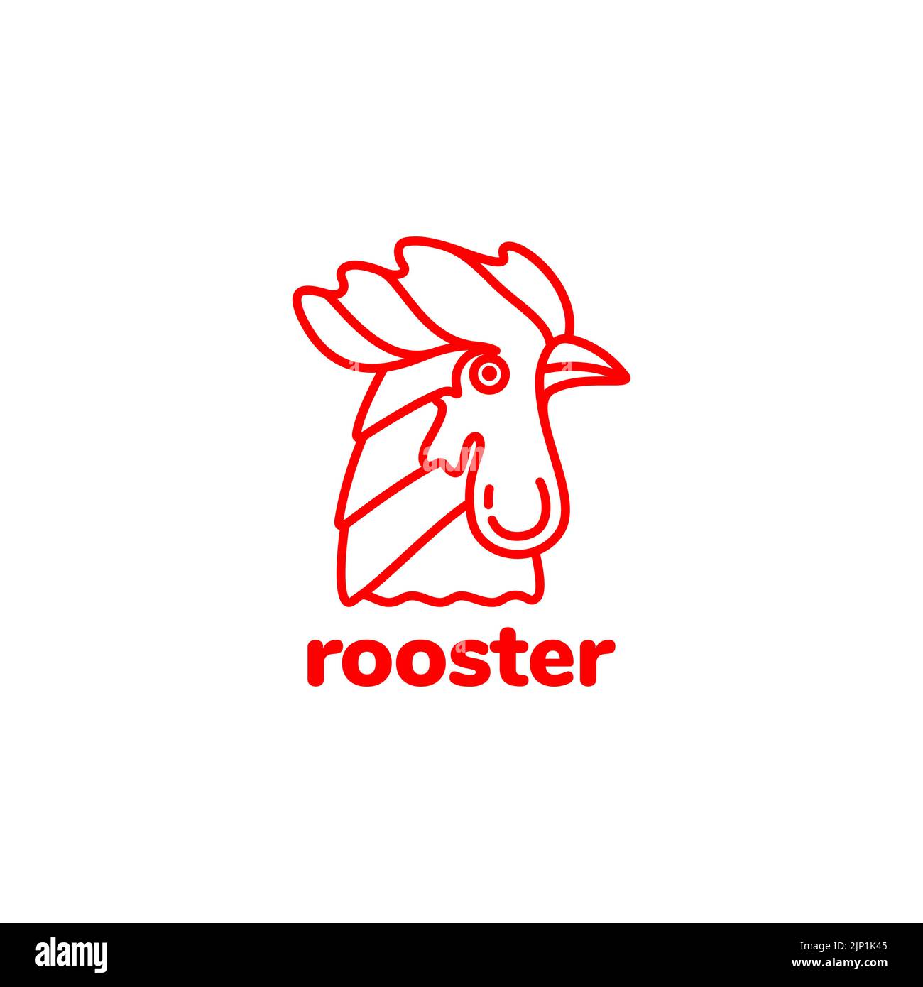 head art red rooster logo design Stock Vector Image & Art - Alamy