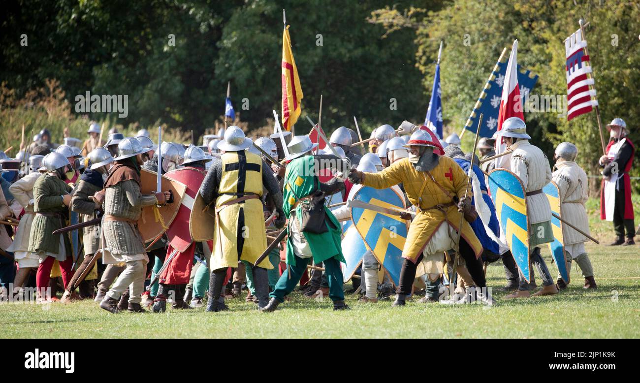 Battle of Evesham enactment 2022 Stock Photo - Alamy