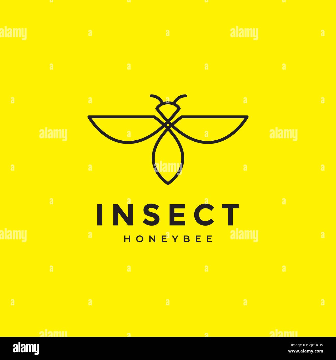 geometric bee lines logo design Stock Vector Image & Art - Alamy