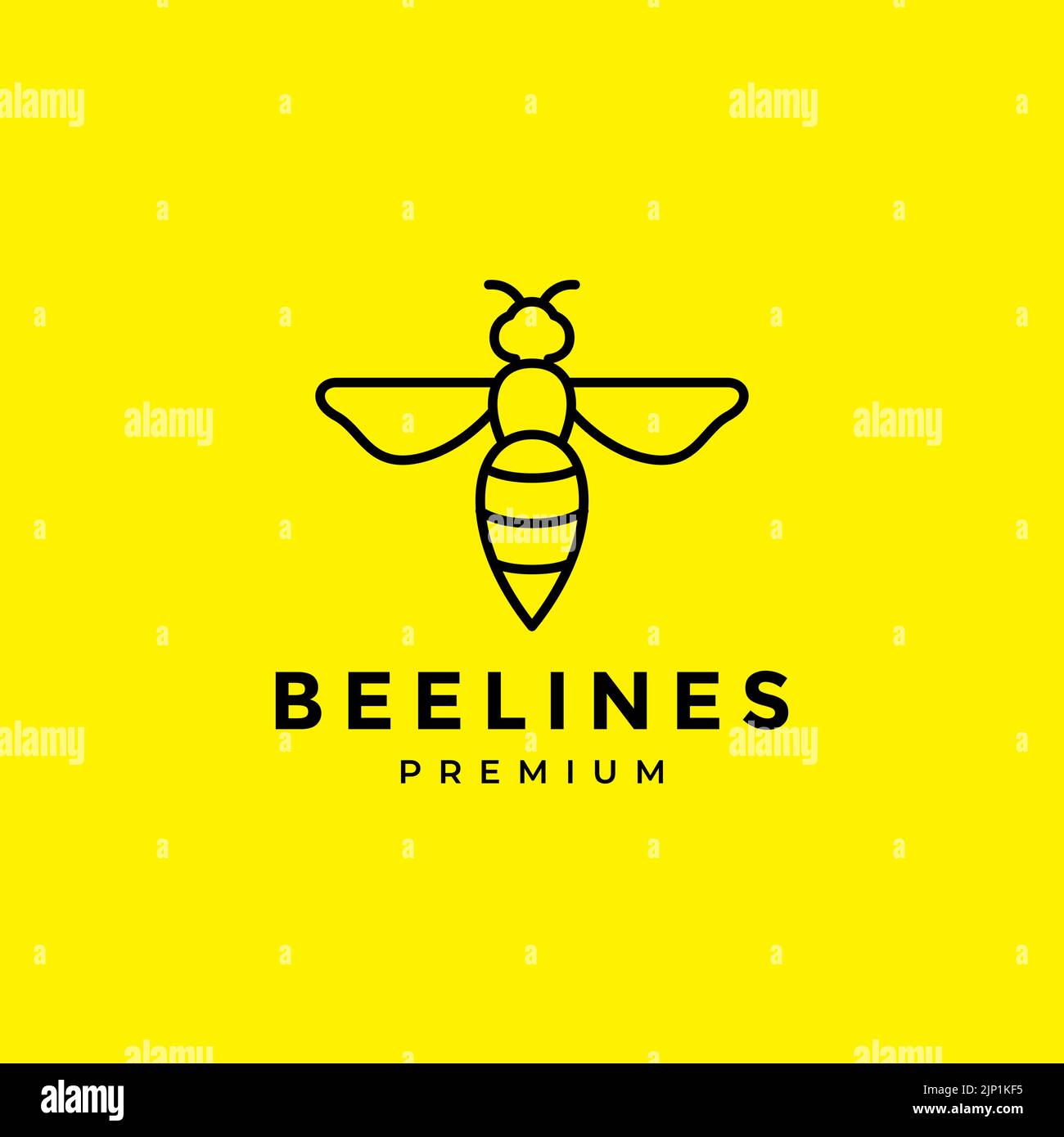 lines modern minimalist honey bee logo Stock Vector Image & Art - Alamy