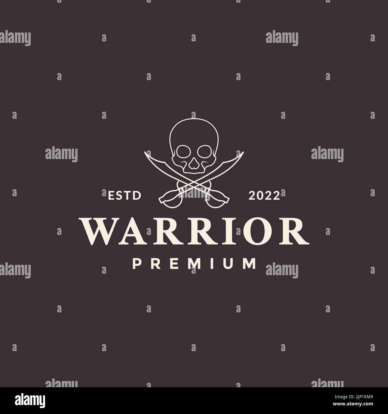 Pirate skull and swords logo Stock Vector Images - Alamy