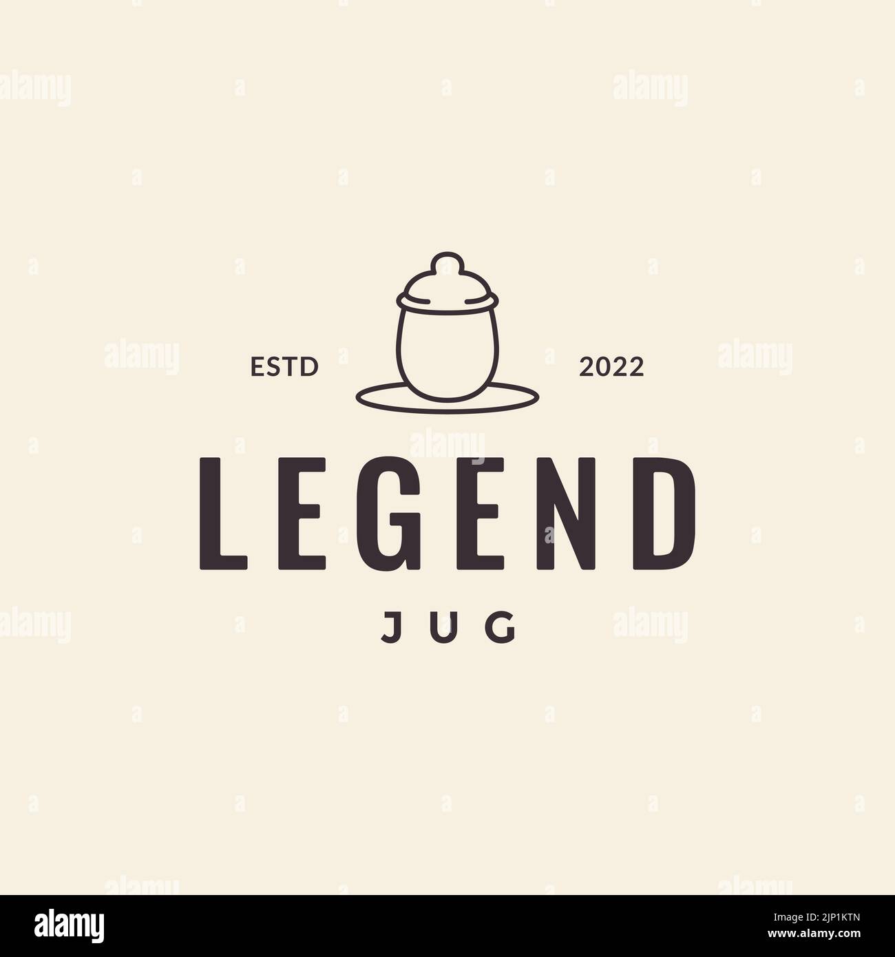old legend jug vintage hipster logo Stock Vector Image & Art - Alamy