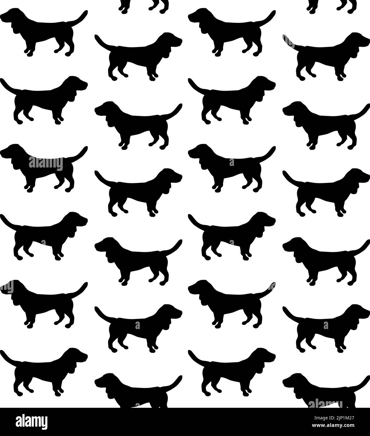 Vector seamless pattern of basset hound dog Stock Vector Image & Art ...