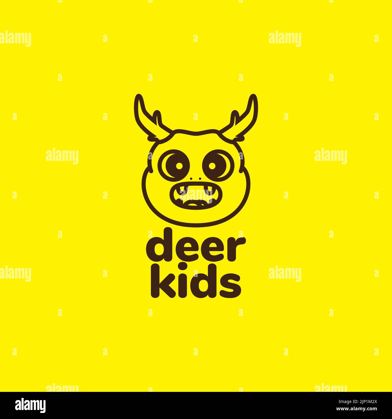 Cute elk face deer Stock Vector Images - Alamy