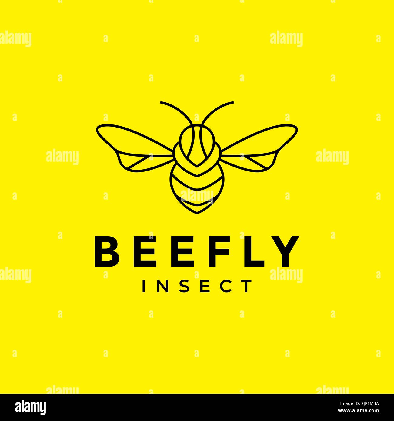 bee honey line logo design Stock Vector Image & Art - Alamy
