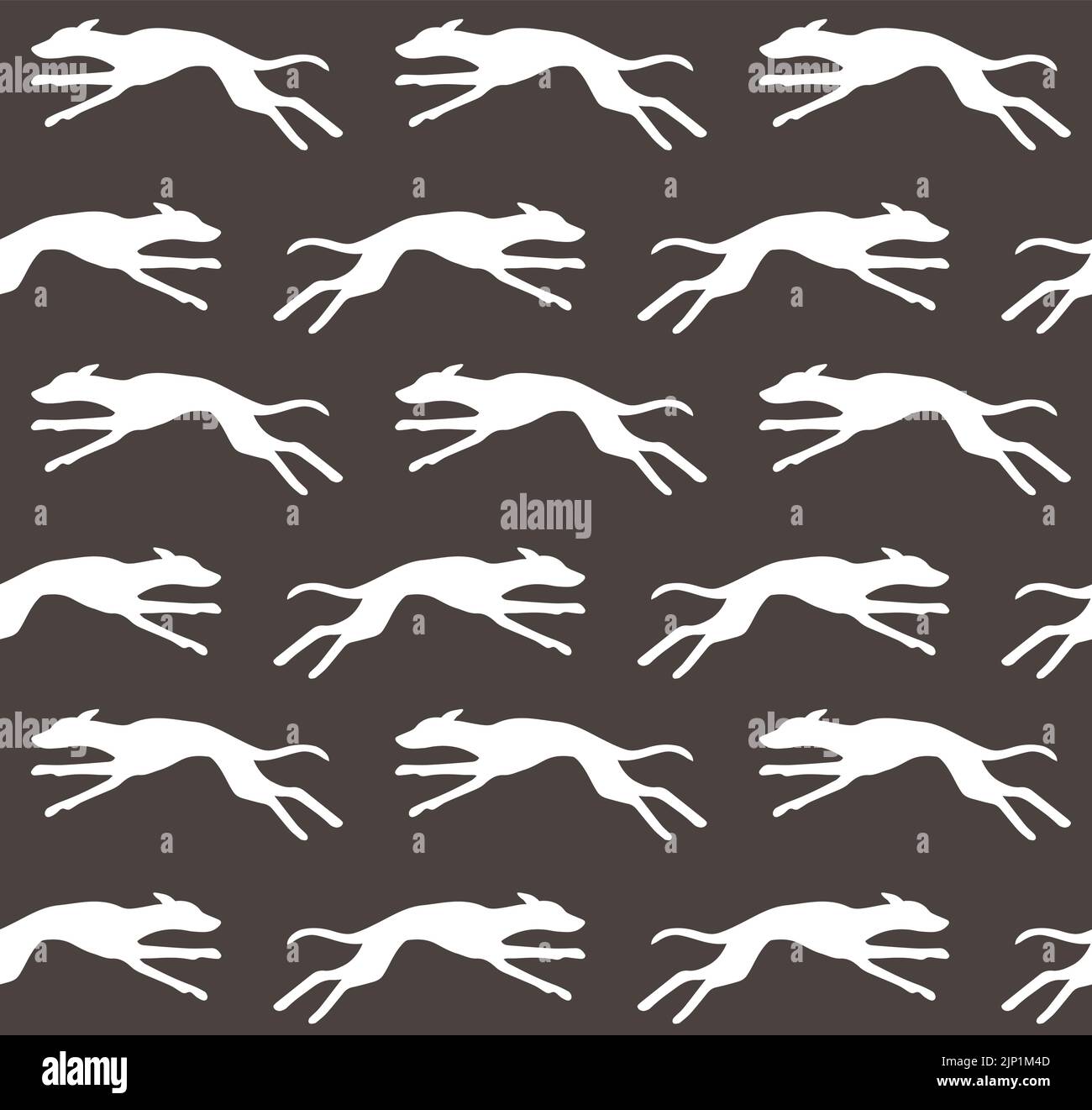 Vector seamless pattern of whippet dog silhouette Stock Vector Image & Art - Alamy