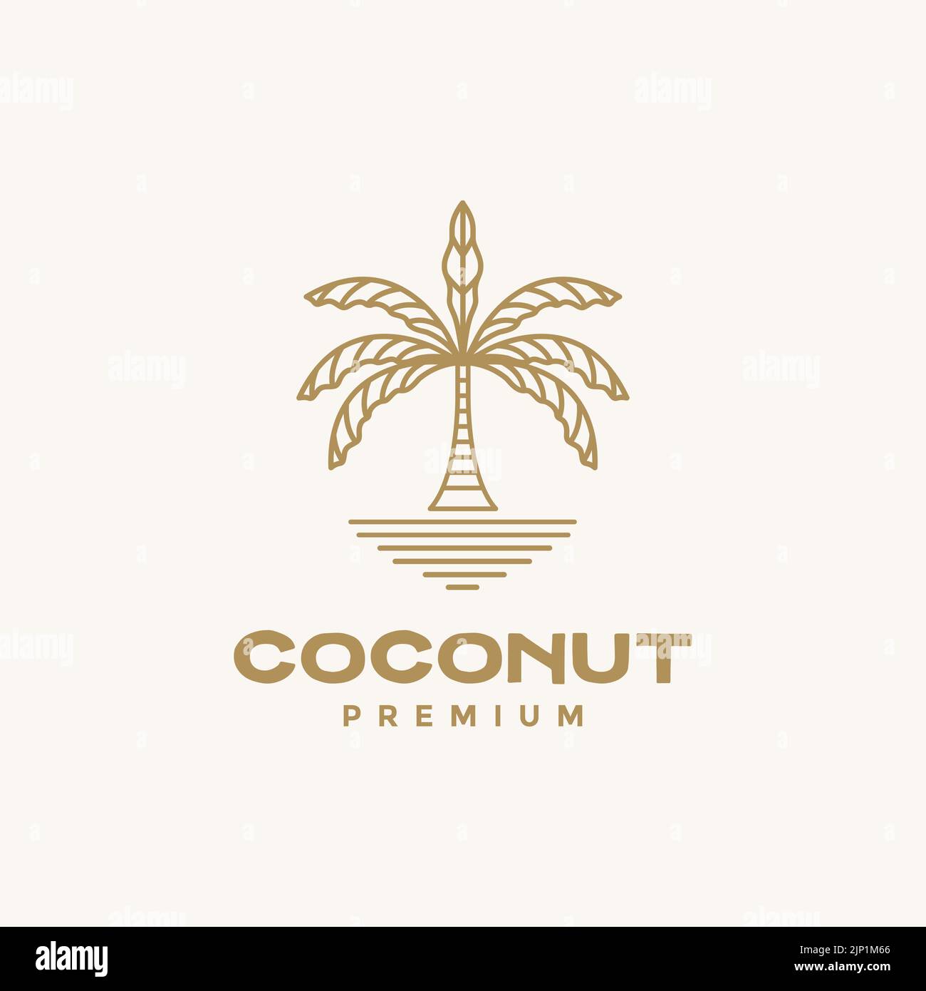 minimalist hipster coconut tree logo design Stock Vector Image & Art ...