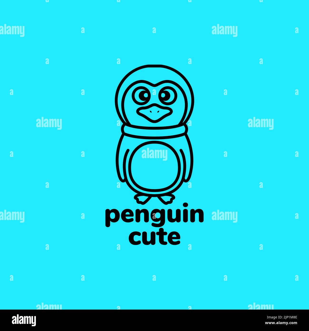 cute little penguin logo design Stock Vector Image & Art - Alamy