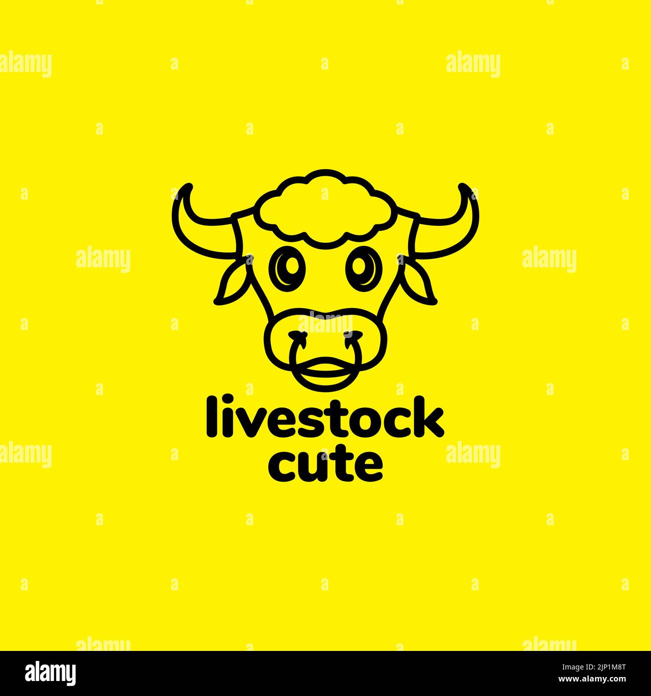 Bulls face Stock Vector Images - Alamy