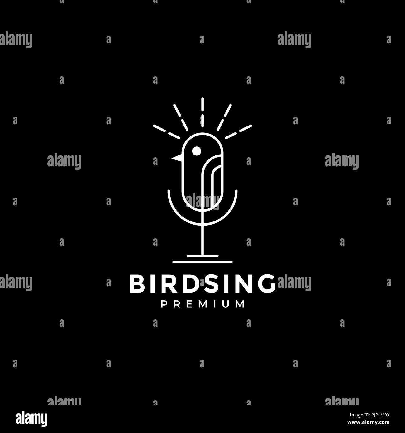 microphone bird logo design vector Stock Vector Image & Art - Alamy