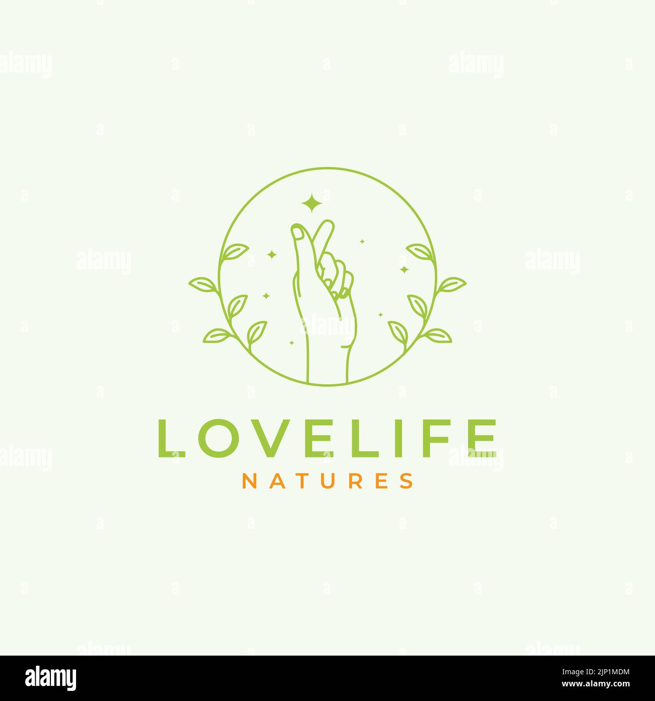 finger love leaf logo design Stock Vector Image & Art - Alamy