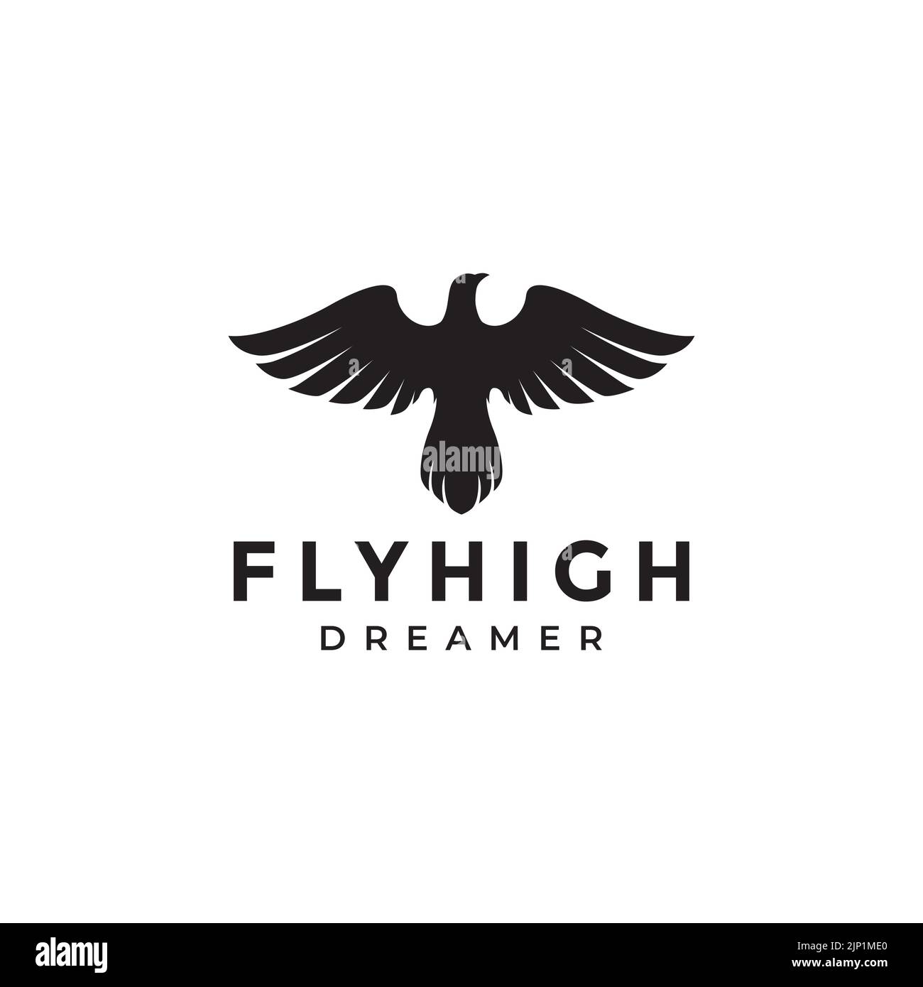 flat fly falcon modern logo design Stock Vector Image & Art - Alamy