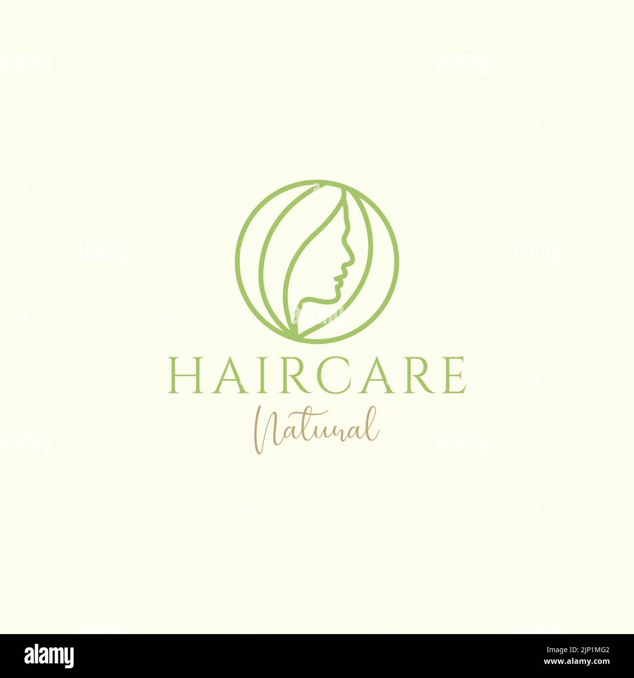aesthetic women circle hair logo design Stock Vector Image & Art - Alamy