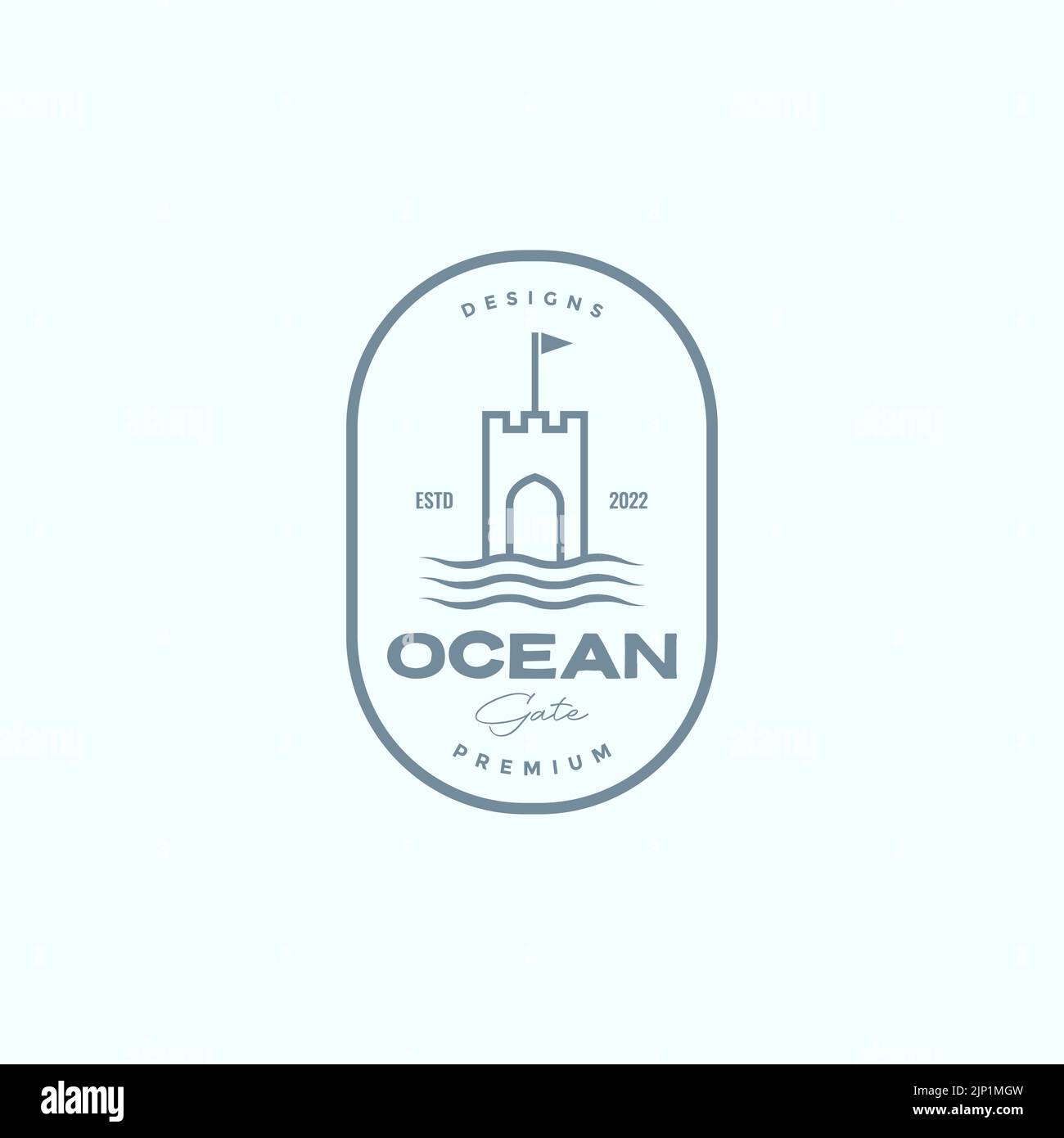 Fortress gate bridge wall Stock Vector Images - Alamy