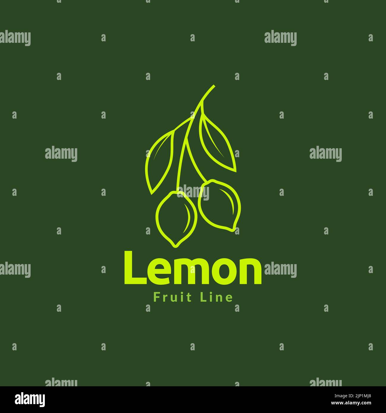 abstract green lemon fruit logo design Stock Vector Image & Art - Alamy