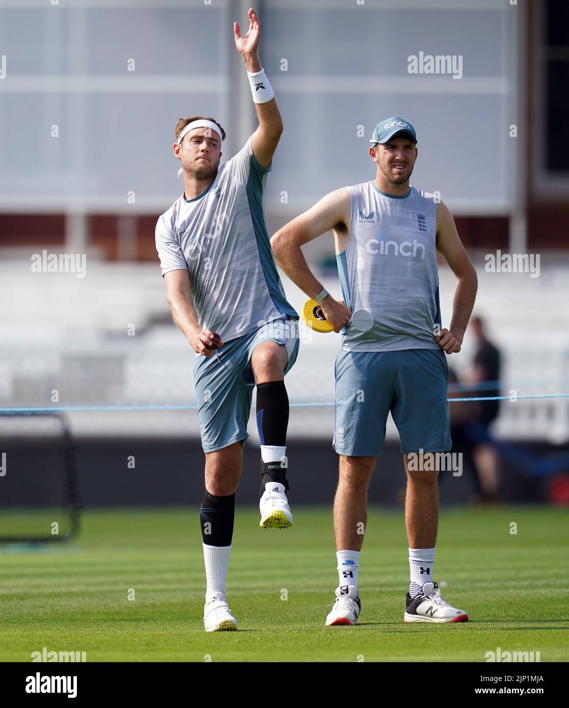 England's Stuart Broad during a nets session at Lord's Cricket Ground ...